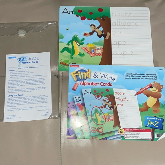 Lakeshore | Other | Erasable Write Wipe Alphabet Word Practice Sheets ...